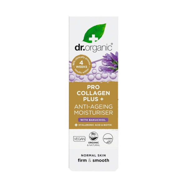Dr Organic Pro Collagen Plus+ Anti-Ageing Moisturiser Bakuchiol - 50ml ...